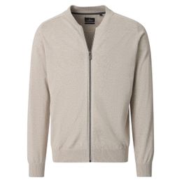 Casamoda Herren Strickjacke "Strickjacke", beige, Gr. L, unifarben, Strick, Obermaterial: 100% Baumwolle, Strickjacken, mit Rei&szlig;verschluss und
