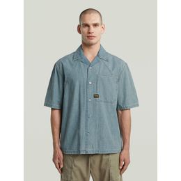 G-Star Raw G-STAR Herren Langarmshirt "Track Relaxed Hemd", blau, Gr. L, Obermaterial: 100% Baumwolle, Shirts