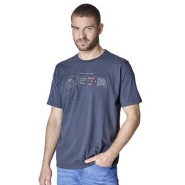 Casamoda Herren T-Shirt "Casamoda T-Shirt Print", blau, Gr. XL, 80% Baumwolle, 20% Polyester, Shirts
