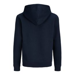 Jack & Jones Kinder Kapuzensweatshirt "JJBENSON SWEAT HOOD JNR", blau, Gr. 140, JACK & JONES JUNIOR, bedruckt, angeraute Sweatware, Obermaterial: 65% Polyester,