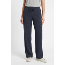 MAC Damen Stoffhose "EASY WIDELEG", blau, Gr. 46, unifarben, Web, Obermaterial: 77% Polyamid, 23% Elasthan, Hosen, sehr elastische Qualit&auml;t,