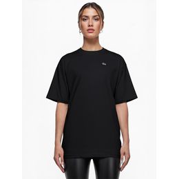 Trueprodigy Damen Oversize-Shirt "Nika F Logo Stickeri Oversized Rundhals", schwarz, Gr. M, Obermaterial: 100% Baumwolle CO., Shirts