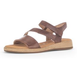 Gabor Damen Keilsandalette "RHODOS", Gr. 44, braun, Kalbsleder, Schuhe, Sommerschuh, Sandale, in Komfort-Schuhweite G (=weit)