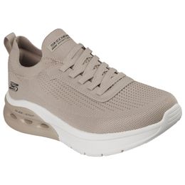 Skechers Herren Sneaker "BOBS ARC WAVES 2.0", Gr. 46, beige, Textil, Schuhe, Schn&uuml;rschuh, Laufschuh in veganer Verarbeitung