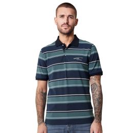 Casamoda Herren Poloshirt "Casamoda Polo-Shirt gestreift", blau, Gr. L, 95% Baumwolle, 5% Elasthan, Shirts