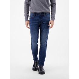 Lerros Herren Slim-fit-Jeans "CONLIN 5-Pocket Stretch-Denim, SLIM FIT, unifarben", blau, Gr. 32, 99% Baumwolle, 1% Elasthan, Jeans