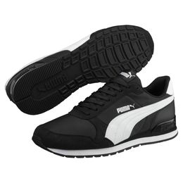 Puma Herren Sneaker "ST RUNNER V2 NL", Gr. 38,5, schwarz-wei&szlig;, Textil, Schuhe, mit Schn&uuml;rung, aus Textil, niedrige Schuhh&ouml;he, sportlicher Stil