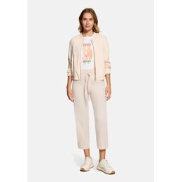 BETTY & CO BETTY & CO Damen Stoffhose "Damen mit elastischem Bund", beige, Gr. 44, Obermaterial: 76% Baumwolle, 20% Polyamid, 4% Elasthan, Hosen