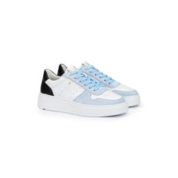 Lloyd Damen Sneaker "Hochwertiger Sneaker", Gr. 40, blau, Leder, gemustert, Schuhe, mit modernem Design