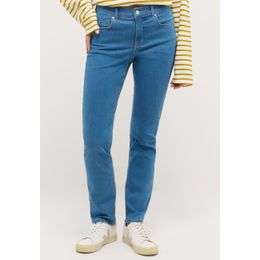 Angels Damen Straight-Jeans "CICI", blau, Gr. 44, Web, Obermaterial: 89% Baumwolle, 8% Polyester, 3% Elasthan, Jeans, in Slim Fit-Passform