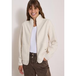 Cecil Damen Cardigan, beige, Gr. L, unifarben, Stoff, Au&szlig;enmaterial: 100% Polyester. Innenmaterial: 65% Polyester, 35% Viskose, Strickjacken, mit