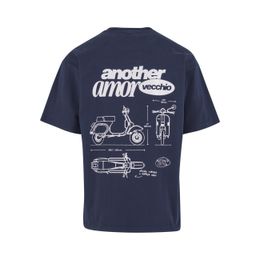 Damen T-Shirt "Another Cotton Lab Amor Vecchio Washed Oversized Tshirt"blau, Gr. XS, ANOTHER COTTON LAB, bedruckt, 100% Baumwolle, Shirts