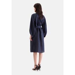 Seidensticker Damen Sommerkleiddunkelblau, Gr. 36, unifarben, 53% Leinen, 34% Lyocell, 13% Polyester, Kleider, 1/1 Rundhals Uni