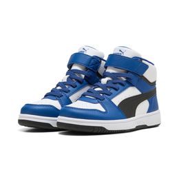 Puma M&auml;dchen Sneaker "REBOUND SLAM MID AC PS", Gr. 32clyde royal, Puma schwarz, Puma wei&szlig;, Synthetik, Schuhe