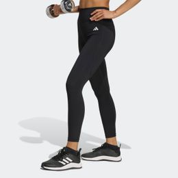 Damen Trainingstights "OPT POW ESS 7/8", schwarz, Gr. M, adidas Performance, Obermaterial: 85% Polyester, 15% Elasthan, Hosen, f&uuml;r Fitness, mit