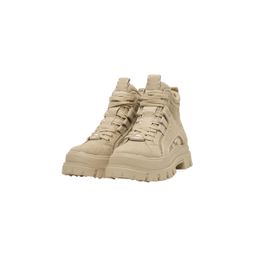 Buffalo Damen Stiefelette "Buffalo ASPHA NC MID", Gr. 39, beige, Baumwolle, unifarben, Schuhe