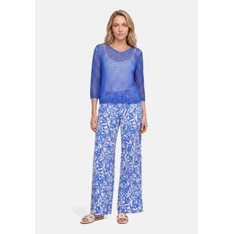 Betty Barclay Damen Strickpullover "Damen mit 3/4 Arm", blau, Gr. 44, Strick, Obermaterial: 100% Polyacryl, Pullover