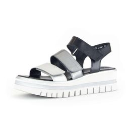 Gabor Damen Plateausandaletten "Plateau Sandale", Gr. 41, silber, Schuhe