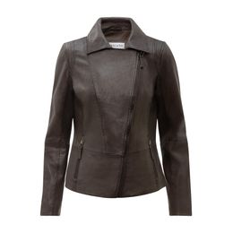 RICANO Damen Bikerjacke "Lederjacke Sally", braun, Gr. XXL, Obermaterial: 100% Lammnappaleder LANA. Futter: 100% Polyester PES., Jacken,