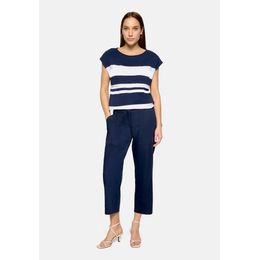 Betty Barclay Damen Kurzarmshirt "Damen mit Ringel", blau, Gr. 40, Jersey, Obermaterial: 100% Baumwolle, Shirts