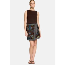 Zero Damen Minirock "Damen mit Print.", bunt, Gr. 34, bedruckt, Obermaterial: 60% Viskose, 40% Baumwolle, R&ouml;cke, Wickel-Design