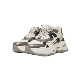 Buffalo Damen Trainingsschuh "Buffalo TRIPLET HOLLOW - VEGAN NAPPA/MESH", Gr. 39, wei&szlig;, Textil, Schuhe