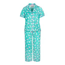 PJ Salvage Pyjama 'Whimsy Sets' Damen Gr&ouml;&szlig;e M t&uuml;rkis / pink / wei&szlig; Sommerkleid