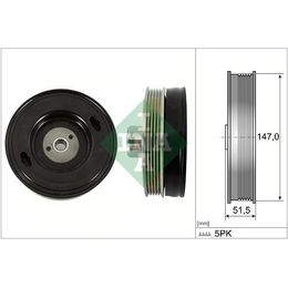 SCHAEFFLER INA Riemenscheibe, Kurbelwelle 544050910 f&uuml;r Vaughall
