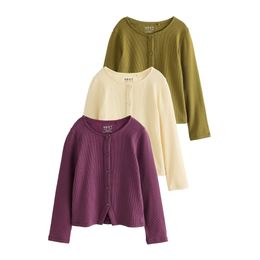 next Strickjacke M&auml;dchen Gr&ouml;&szlig;e 168 chamois / oliv / cyclam
