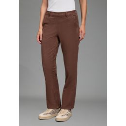 Laura Scott Damen Lederimitathose, braun, Gr. 36, unifarben, Obermaterial: 90% Polyester, 10% Elasthan, Hosen, Bootcut-Passform, Weiches, elastisches