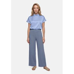 Betty Barclay Damen Marlene-Hose "Damen mit elastischem Bund", blau, Gr. 40, Satin, Obermaterial: 100% Polyester, Hosen
