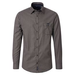 Casamoda Herren Langarmhemd "Casamoda Freizeithemd Langarm Print", gelb, Gr. XXXL, bedruckt, 100% Baumwolle, Hemden
