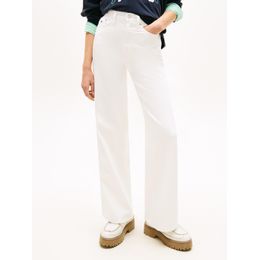 Tommy Jeans Damen Loose-fit-Jeans "CLAIRE HR WD BJ4199", wei&szlig;, Gr. 30, unifarben, Denim/Jeans, Obermaterial: 92% Baumwolle, 8% Polyester, Jeans, mit