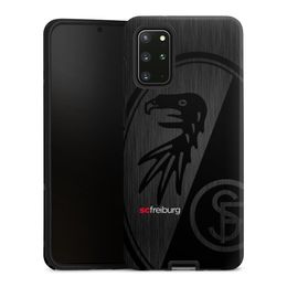 DeinDesign Galaxy S20 Plus Handy Panzer Handyh&uuml;lle robuste Outdoor H&uuml;lle Schutzh&uuml;lle matt Sc Freiburg Metallic Look Official Licensed Product Tough Case