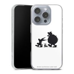 DeinDesign iPhone 16 Pro Handy Silikon H&uuml;lle Case transparent Handyh&uuml;lle Official Licensed Product Obelix Asterix Silikon Case