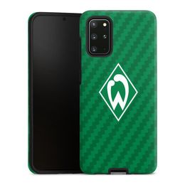 DeinDesign Galaxy S20 Plus Handy Panzer Handyh&uuml;lle robuste Outdoor H&uuml;lle Schutzh&uuml;lle matt Carbon Official Licensed Product Sv Werder Bremen Tough Case