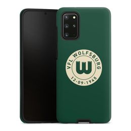 DeinDesign Galaxy S20 Plus Handy Panzer Handyh&uuml;lle robuste Outdoor H&uuml;lle Schutzh&uuml;lle matt 80 Jahre Vfl Wolfsburg Official Licensed Product Tough Case