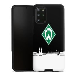 DeinDesign Galaxy S20 Plus Handy Panzer Handyh&uuml;lle robuste Outdoor H&uuml;lle Schutzh&uuml;lle matt Skyline Sv Werder Bremen Official Licensed Product Tough Case