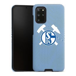 DeinDesign Galaxy S20 Plus Handy Panzer Handyh&uuml;lle robuste Outdoor H&uuml;lle Schutzh&uuml;lle matt Bundesliga Stripes Fc Schalke 04 Tough Case