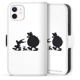 DeinDesign iPhone 12 mini Handy Klapph&uuml;lle Handyh&uuml;lle aus Kunst Leder wei&szlig; Flip Case Official Licensed Product Obelix Asterix Sideflip mit Lasche