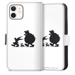 DeinDesign iPhone 12 Handy Klapph&uuml;lle Handyh&uuml;lle aus Kunst Leder wei&szlig; Flip Case Official Licensed Product Obelix Asterix Sideflip mit Lasche