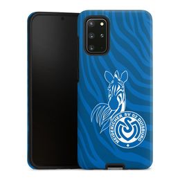 DeinDesign Galaxy S20 Plus Handy Panzer Handyh&uuml;lle robuste Outdoor H&uuml;lle Schutzh&uuml;lle matt Merchandise Msv Duisburg Zebra Tough Case
