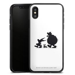 DeinDesign iPhone X Handy Silikon H&uuml;lle Case schwarz Handyh&uuml;lle Official Licensed Product Obelix Asterix
