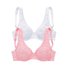 PETITE FLEUR BY LASCANA T-Shirt-BH pink Gr. 85B. Mit B&uuml;gel