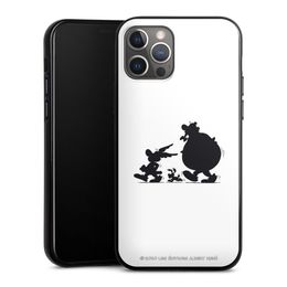 DeinDesign iPhone 12 Pro Handy Silikon H&uuml;lle Case schwarz Handyh&uuml;lle Official Licensed Product Obelix Asterix