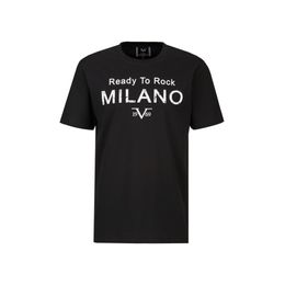 19V69 ITALIA Shirt 'Rafael Ready To Rock' male size XL Black / White