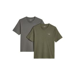 Marc O'Polo Herren T-Shirt "T-Shirt T-Shirt Logo Print Double Pack 2er Pack", bunt, Gr. M, MARC O'POLO DENIM, Obermaterial: 100% Baumwolle CO., Shirts