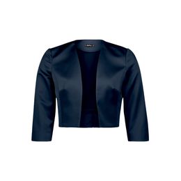 Vera Mont Damen Bolerojacke "Damen mit Kellerfalten", blau, Gr. 42, Satin, Obermaterial: 96% Polyester, 4% Elasthan, Jacken