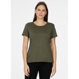 Ragwear Damen Kurzarmshirt "MINTTA", gr&uuml;n, Gr. S, unifarben, Jersey, Obermaterial: 50% Baumwolle, 50% Polyester, Shirts, schlichtes T-Shirt mit