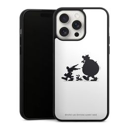DeinDesign iPhone 15 Pro Max Handy Gallery Case Handyh&uuml;lle 9H Geh&auml;rtetes Glas R&uuml;ckseite H&uuml;lle Official Licensed Product Obelix Asterix Gallery Case